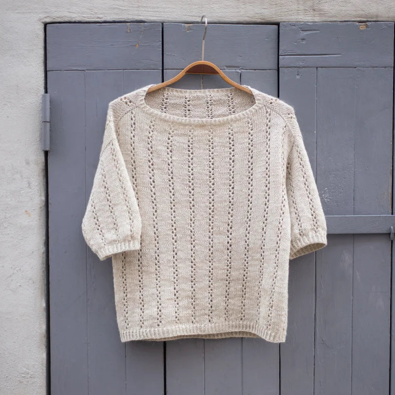 Wollpaket Shore Tee von Anne Ventzel aus dem Originalgarn von Isager – Flauschecke